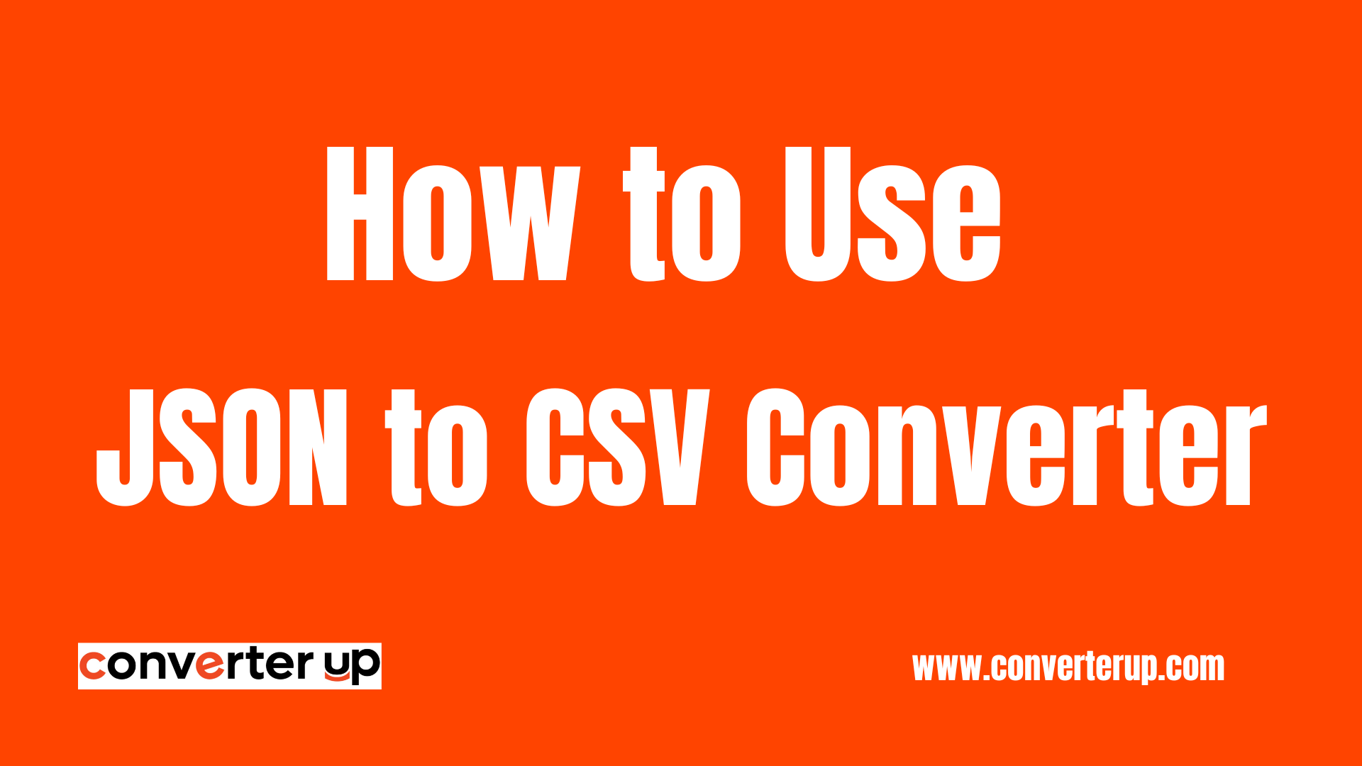 Comment utiliser le convertisseur JSON vers CSV